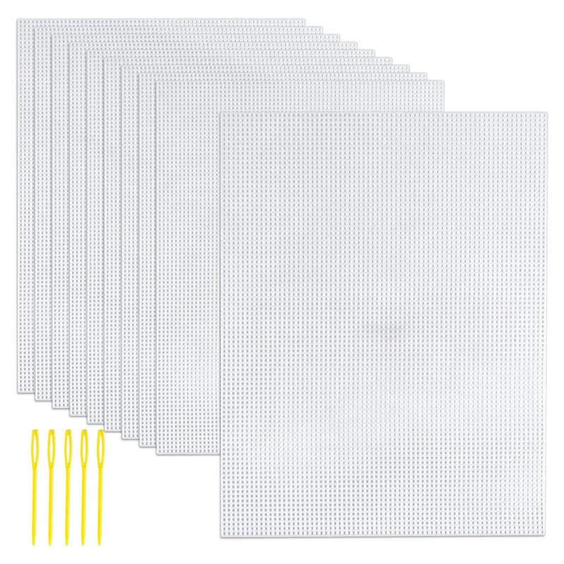 7 Count Plastic Canvas Sheets, 10.2x13.2 Inch Mesh, Eye Mesh for ...