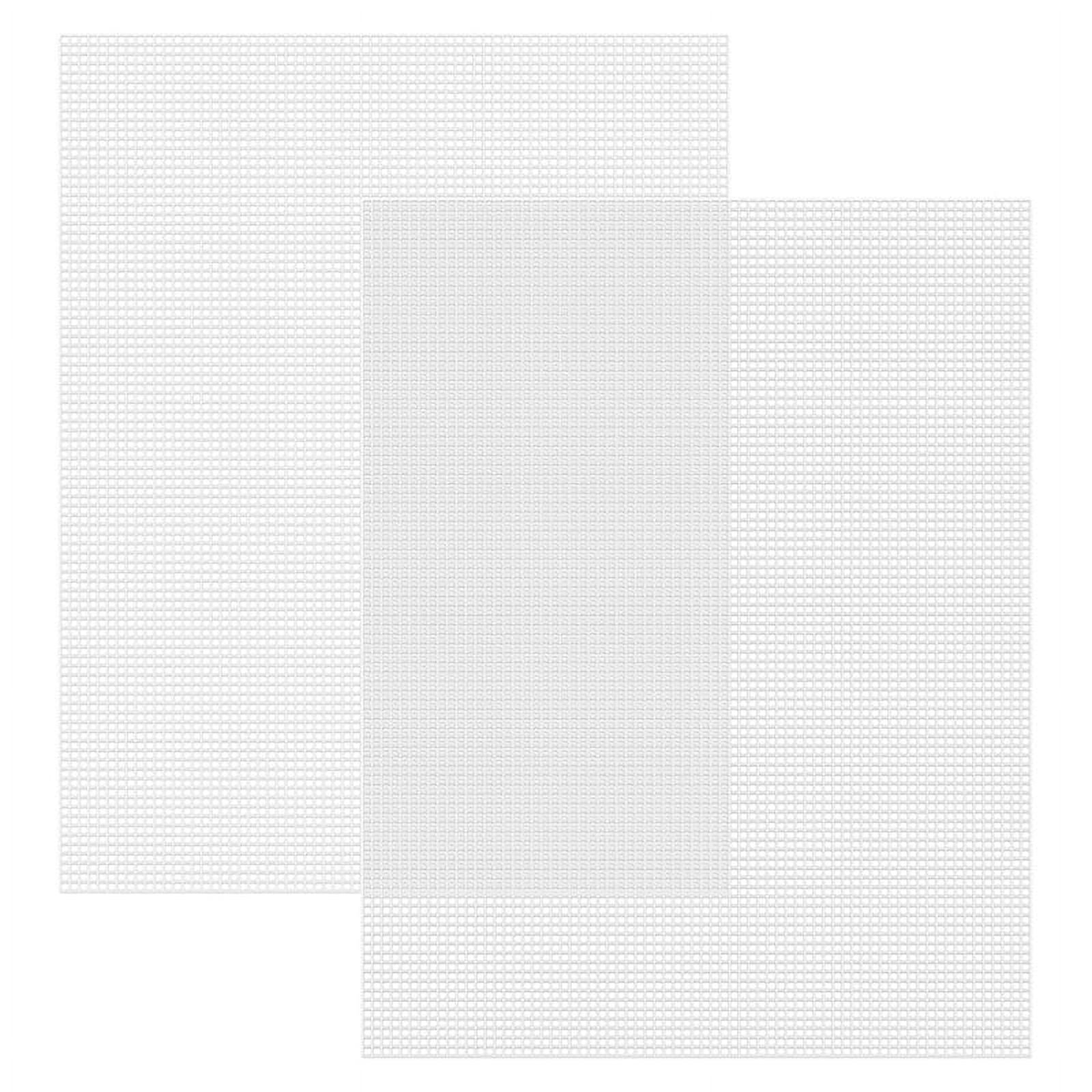 7 Count Plastic Mesh Canvas Sheets for Embroidery, Acrylic Yarn ...