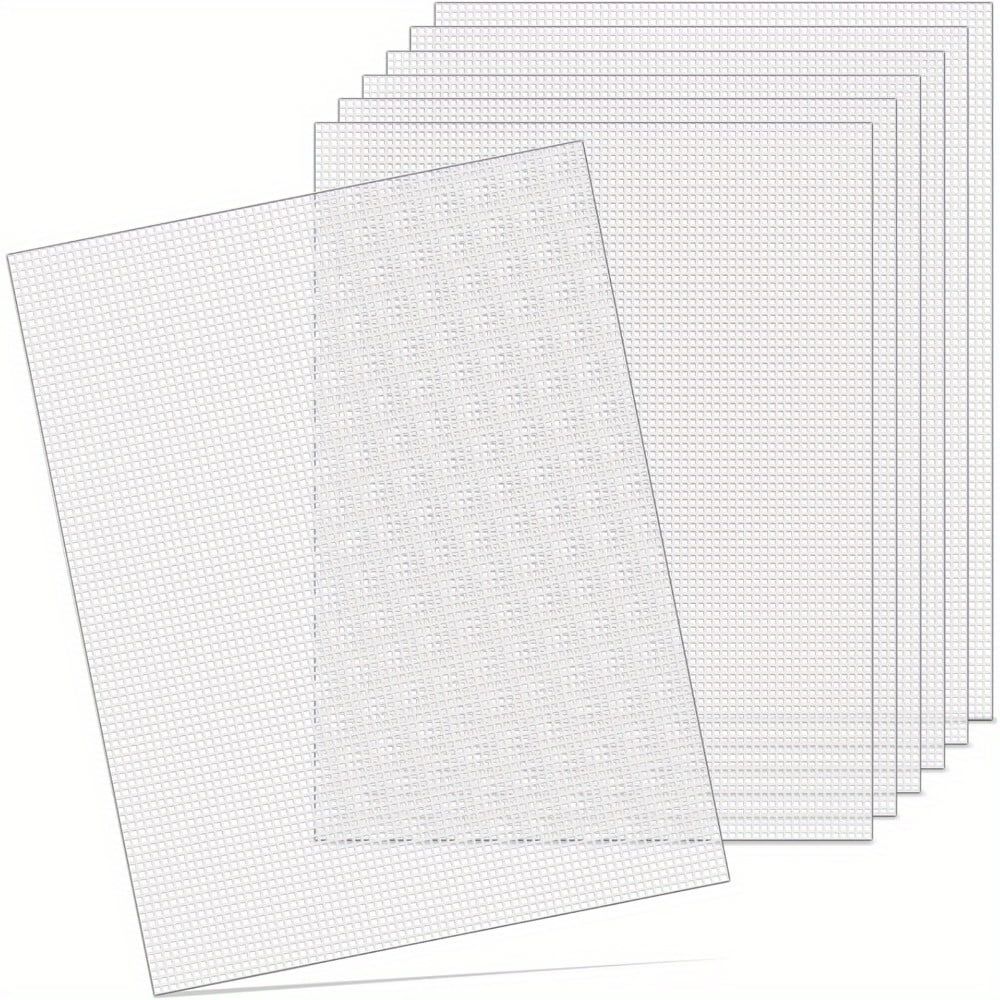 [7 Count Plastic Mesh Sheets] 7pcs Plastic Canvas Sheets, 7 Count ...