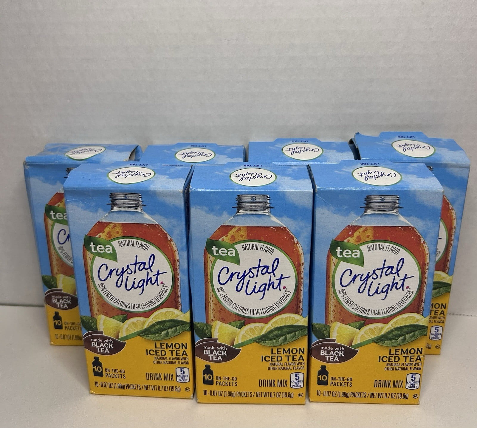7 Crystal Light LEMON ICED TEA On The Go Powdered Drink Mix Black Tea 2 ...