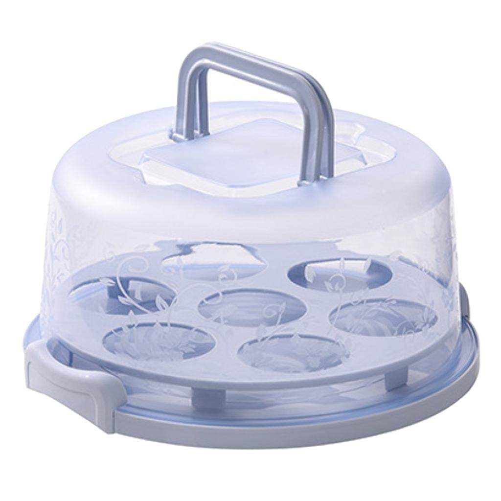 Portable Cupcake Carrier Holder, Muffin Box with Locking Lid and Handle ...