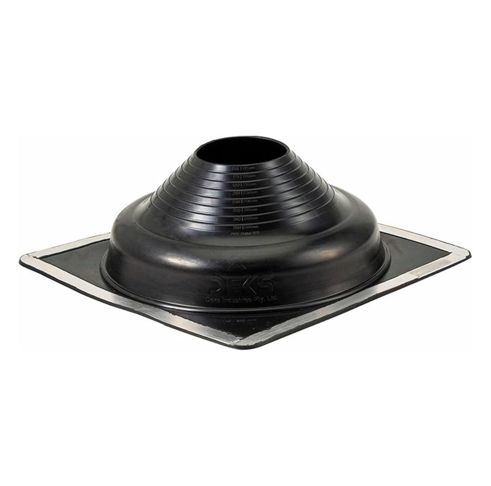 #7 (DFE107B) Square Black EPDM Flexible Pipe Flashing, Roof Jack, Pipe ...