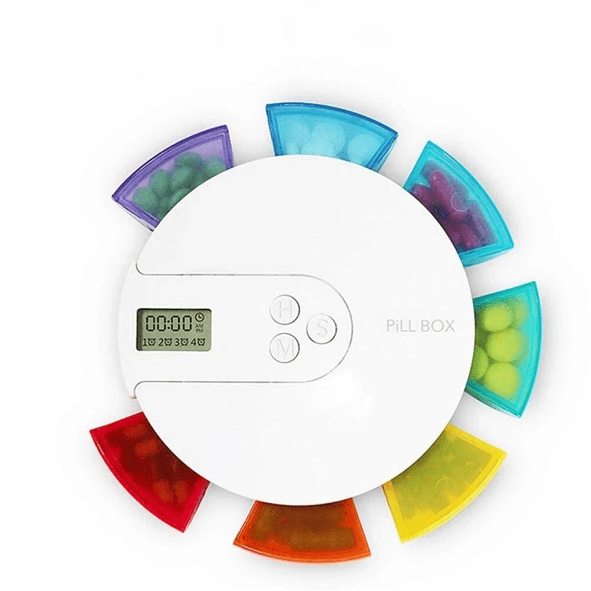 7-Day Automatic Pill Dispenser Weekly Smart Timing Pill Reminder for ...