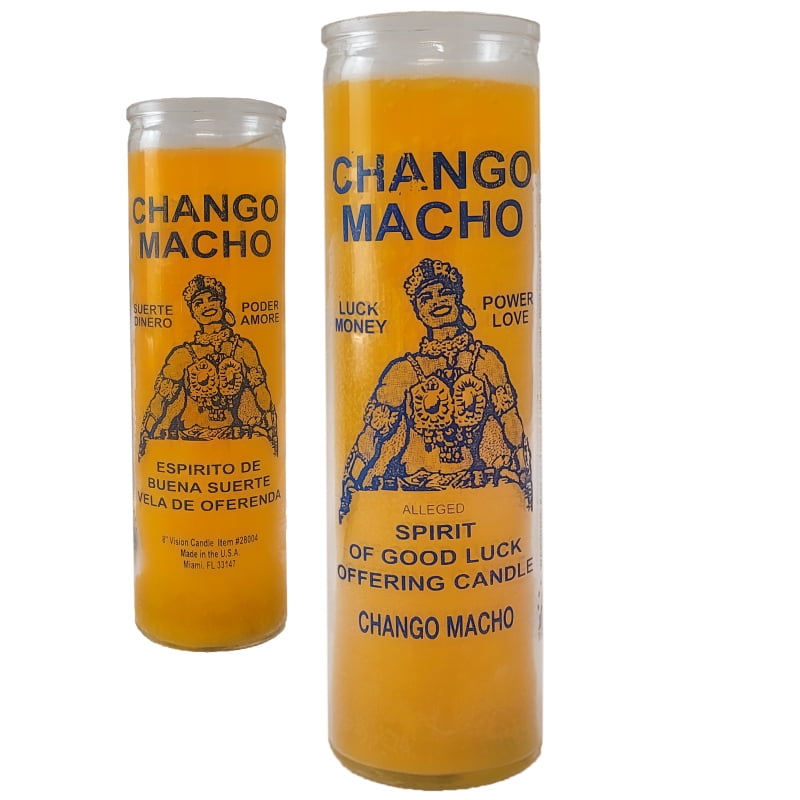 7 Day Candle Chango Macho - Alleged Spirit of Good Luck Offering Orange ...
