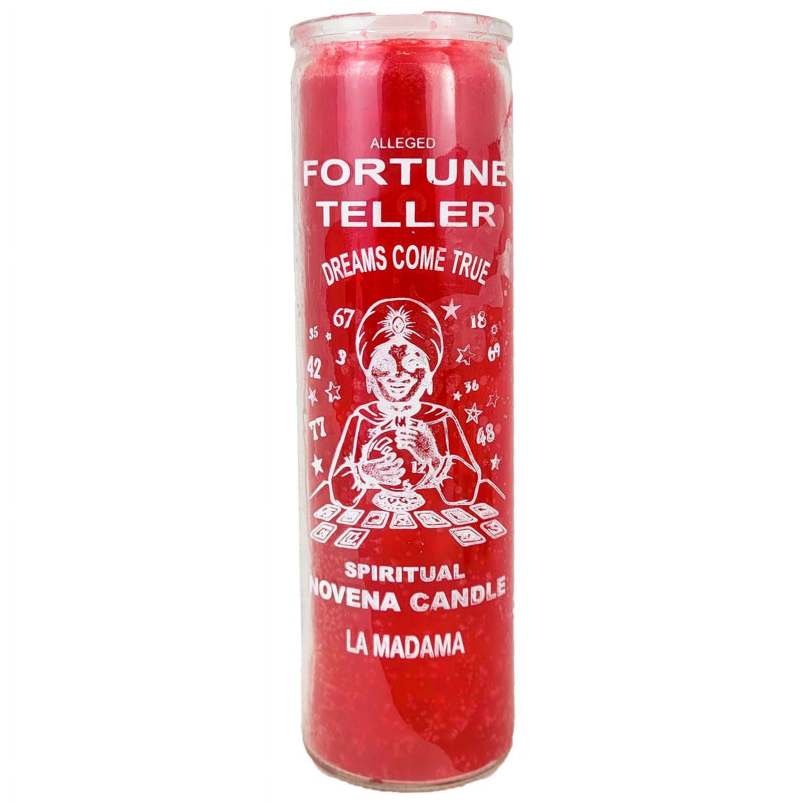 7 Day Candle Fortune Teller - Dreams Come True Glass Jar Candle Red ...