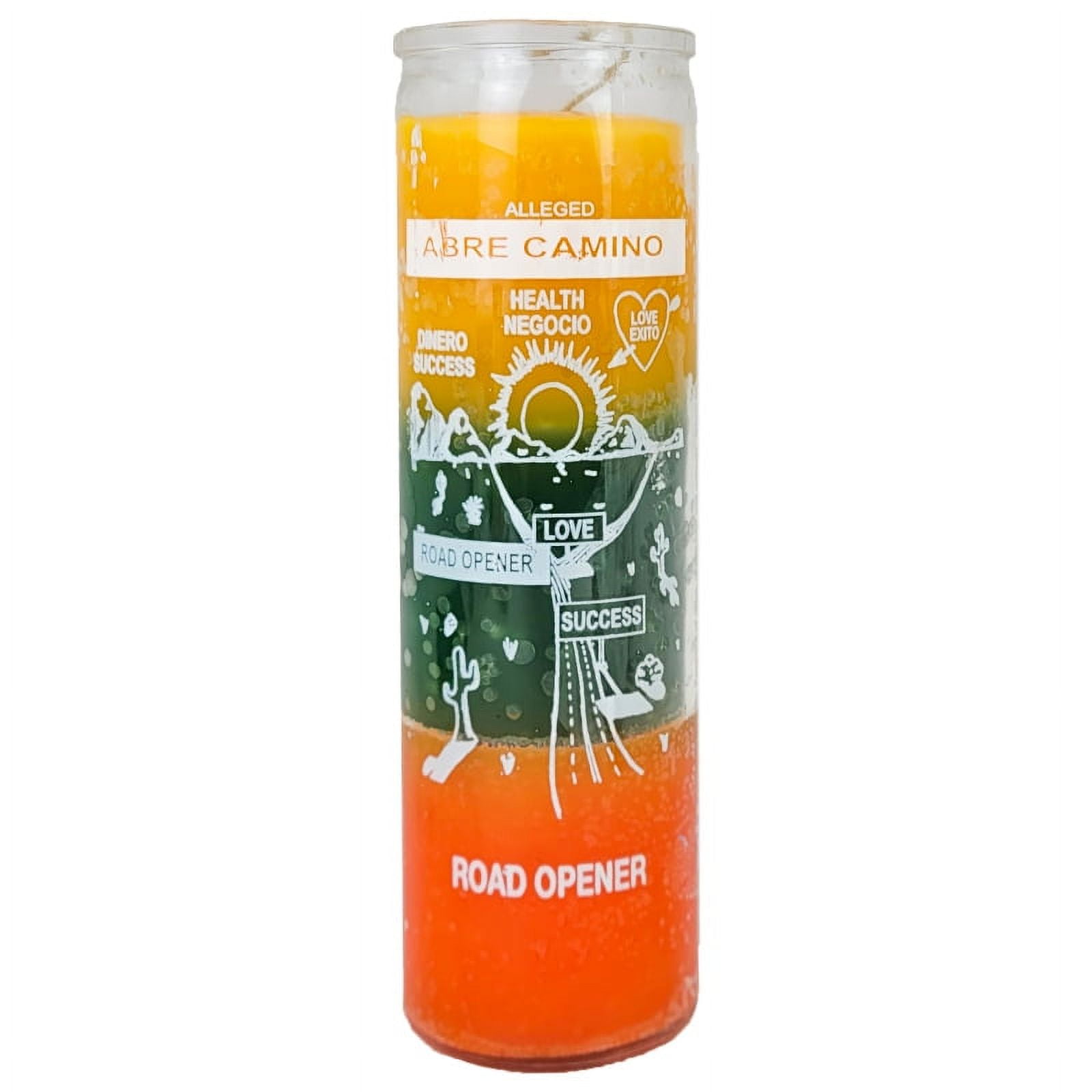 7 Day Candle Road Opener - Alleged Abre Camino Yellow Green Orange ...
