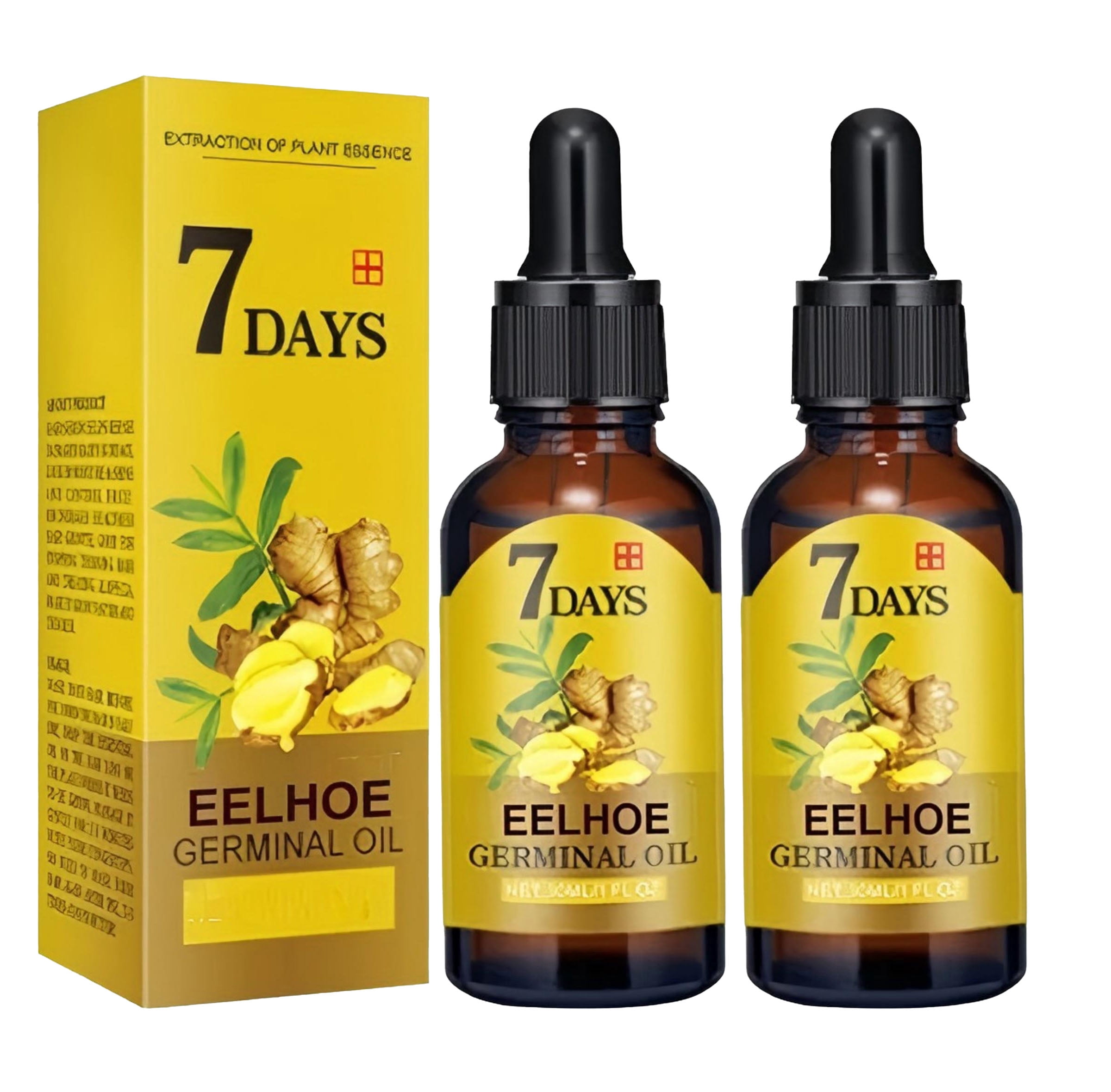 7 Day Ginger Hair Growth Oil Scalp Massage Hair Follicle Serum Hair ...