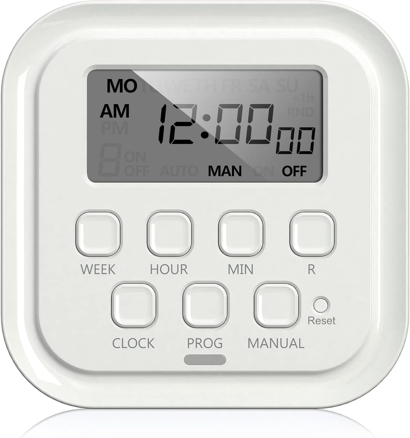 7 Day Heavy Duty Digital Timer, Dual Outlet, On/Off Programs 3-Prong ...