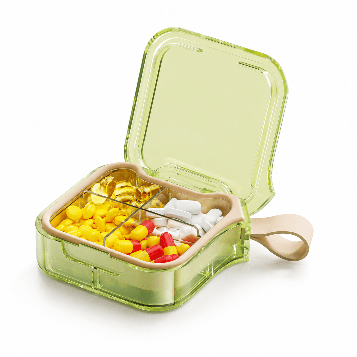 7-Day Pill Organizer Box, Compact PC Medicine Storage Case with ...
