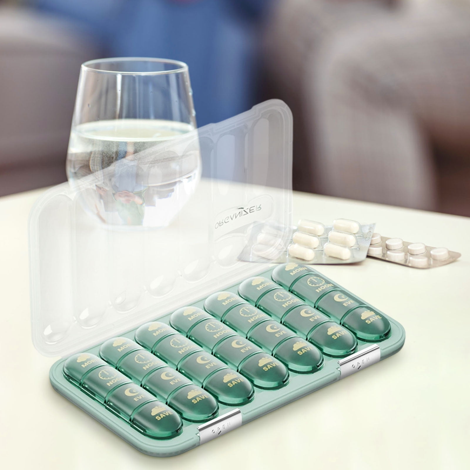 7 Day Pill Organizer Box | Weekly Medicine Storage | Travel Portable Mini Container | Large ...