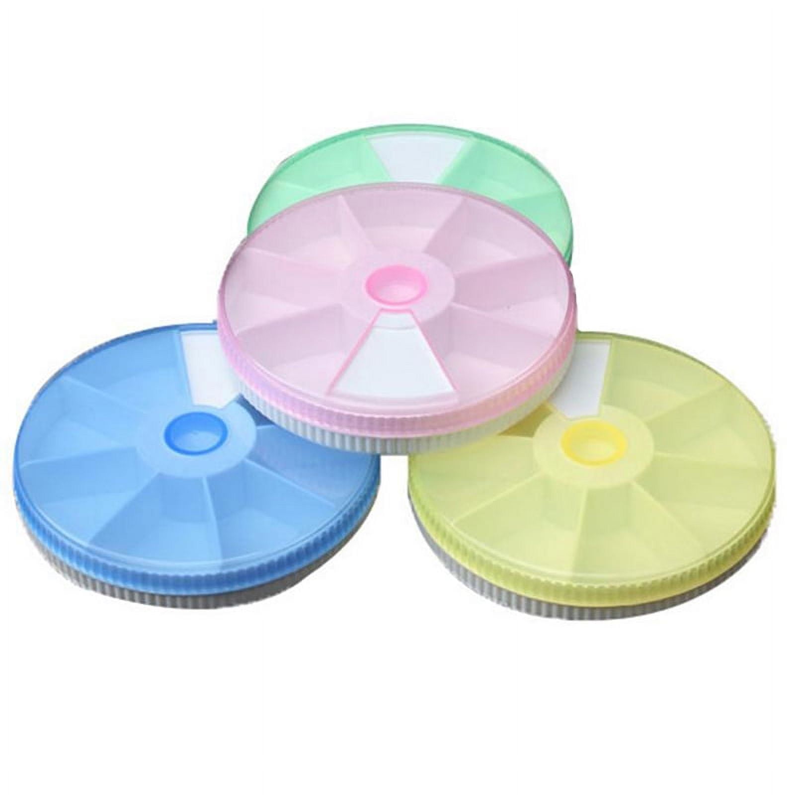 7 Day Plastic Round Weekly Medicine Organizer Pill·Box Holder Case-US ...