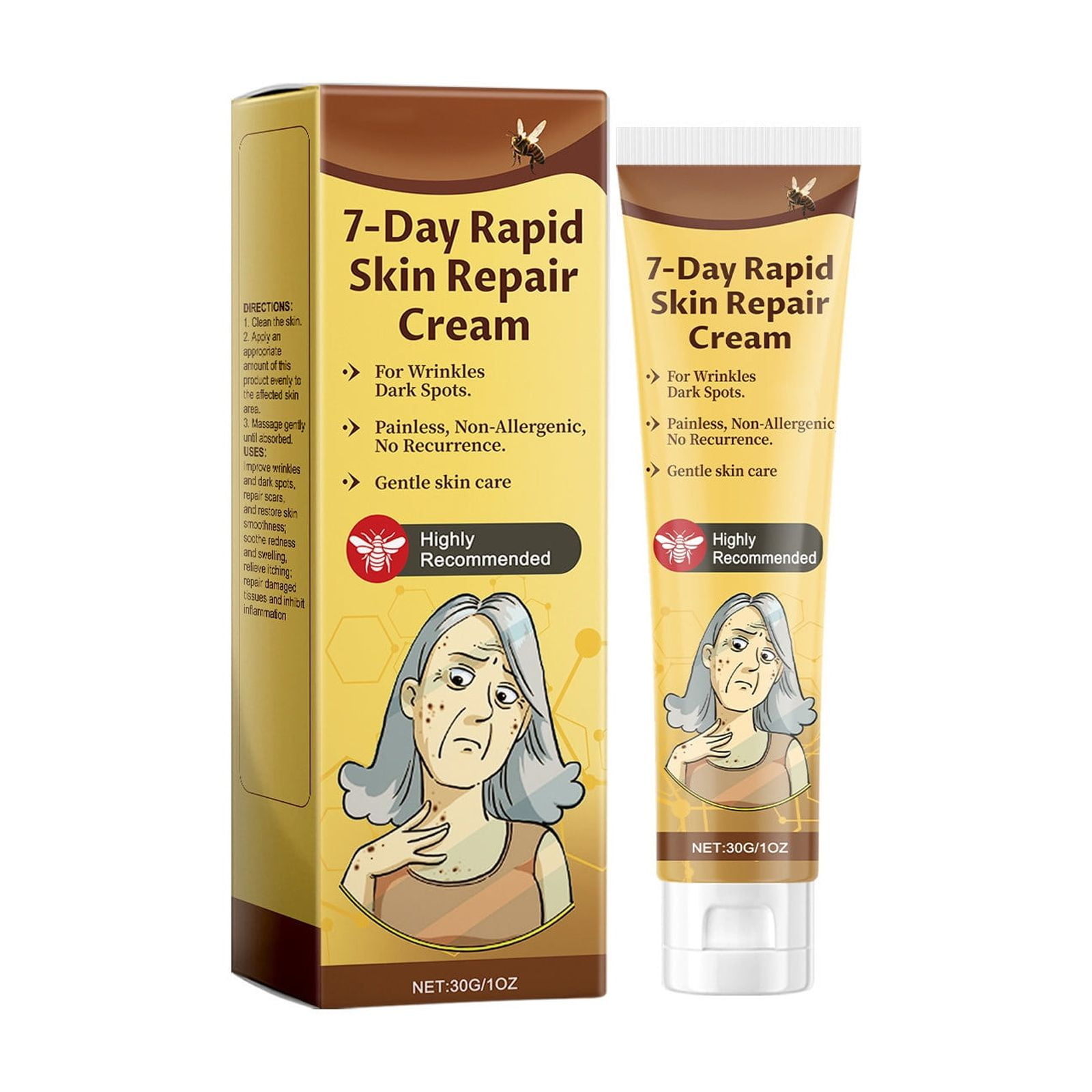 7 Day Repair Bee Veno Wrinkle Cream,Moisturizing Light Lines Brightened ...