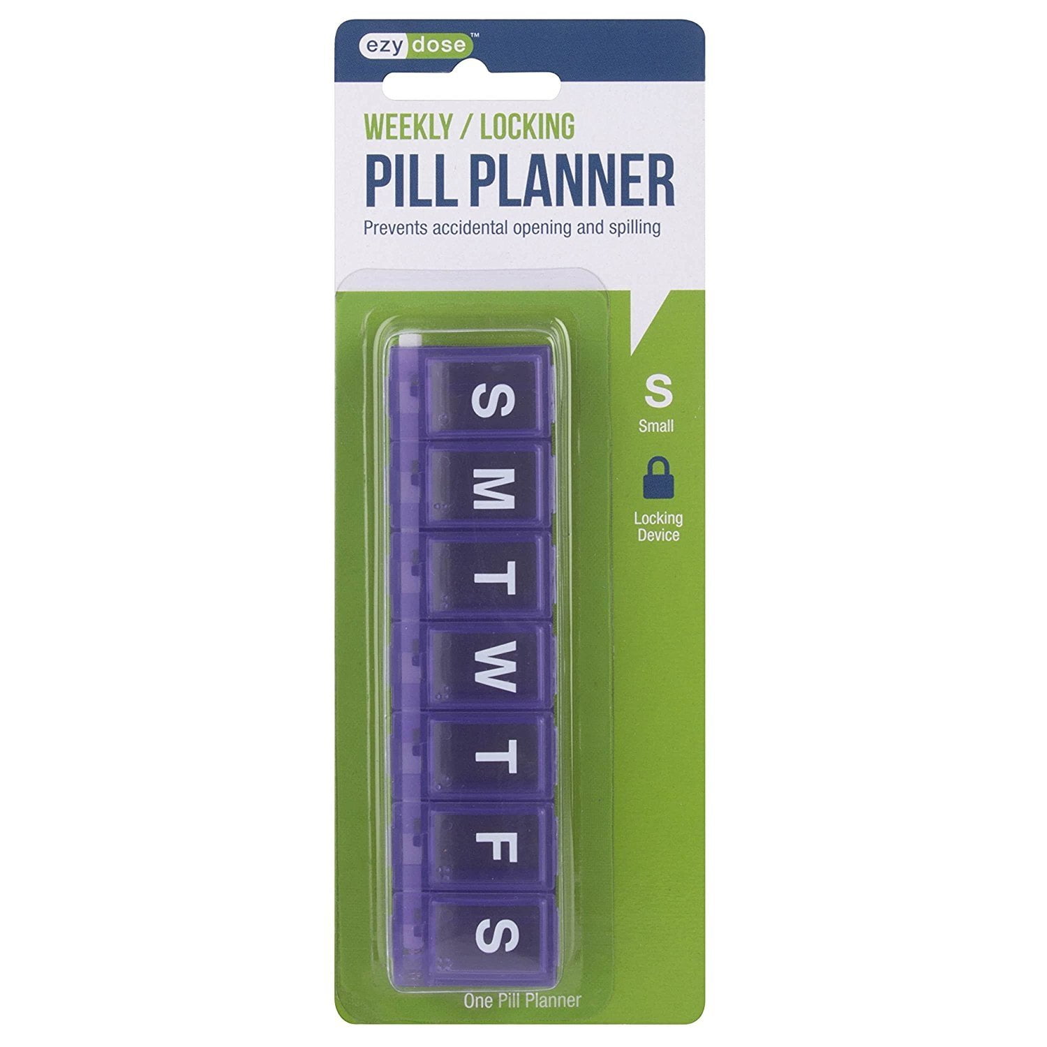 7-Day Secure Pill Organizer - Ezy Dose Weekly Locking Pill Planner ...