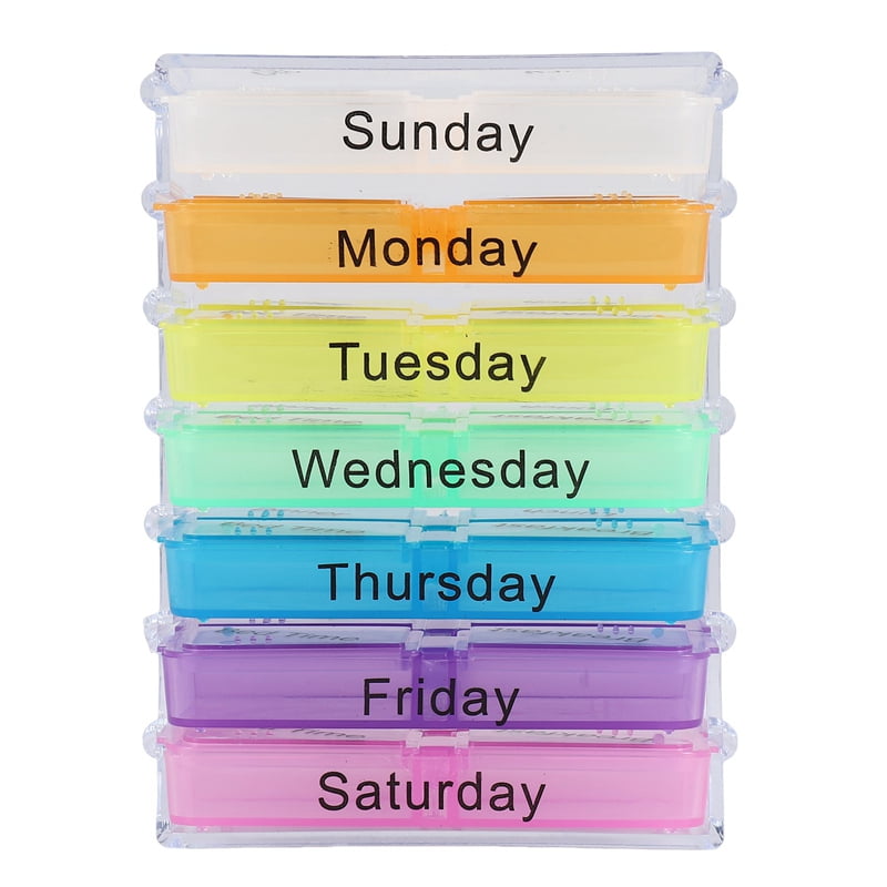 7 Day Tablet Pill Boxes Storage Organizer Container Case - Walmart.com