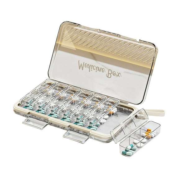 7 Day Transportable Bolus Case 21 Openings Blind Labels Dense Clear ...