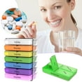 7 Day Vitamin Organizer Daily 4 Compartment Vitamin Box Color Coded ...