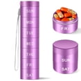 7-Day Waterproof Metal Pill Organizer, Weekly Stackable Pill Box ...
