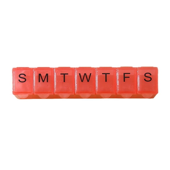 7-Day Weekly Pill Organizer with Braille, Portable Travel Pill Box with ...