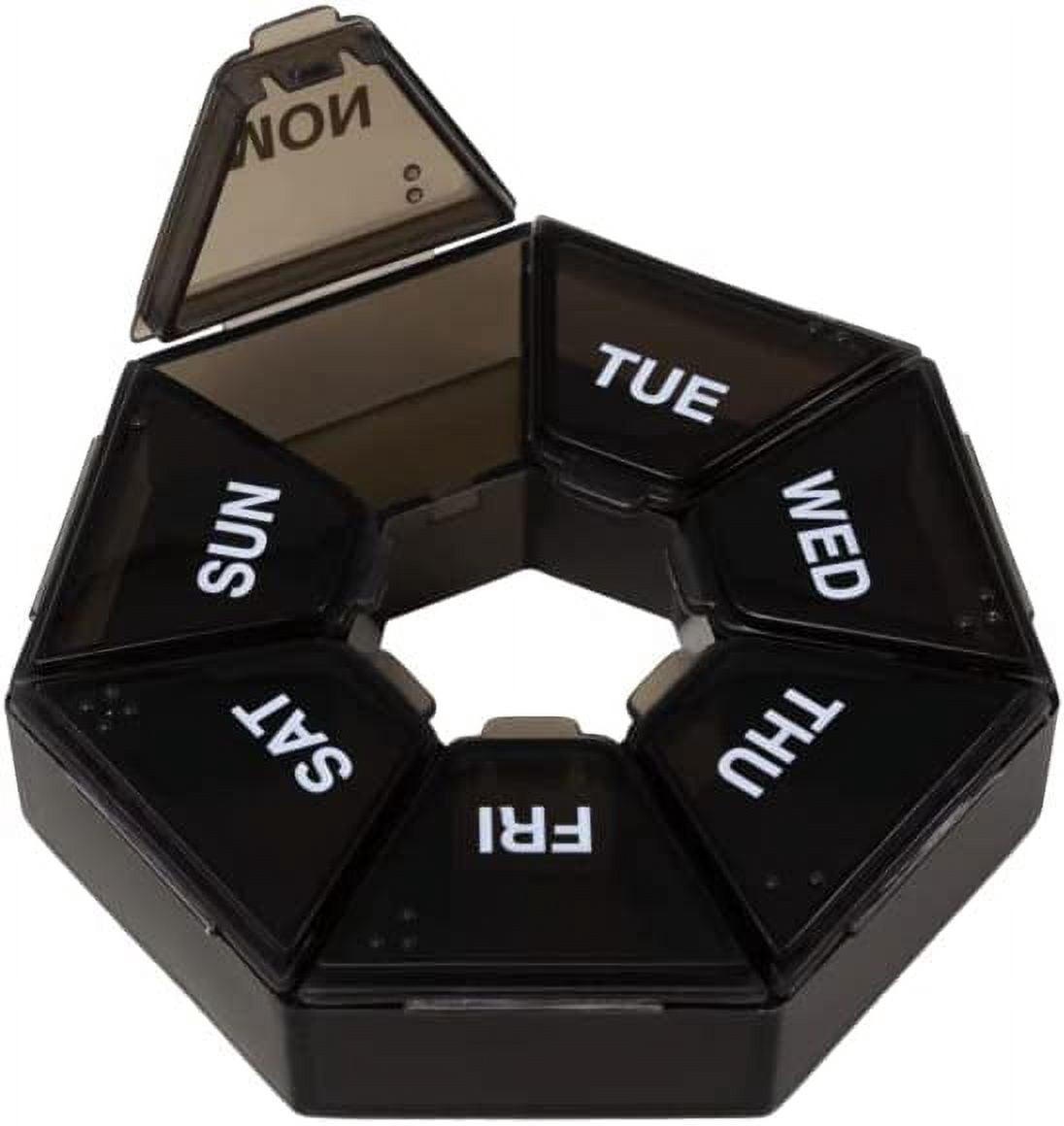 7-Day Weekly Pill Organizer, Daily Medicine Container and Vitamin ...