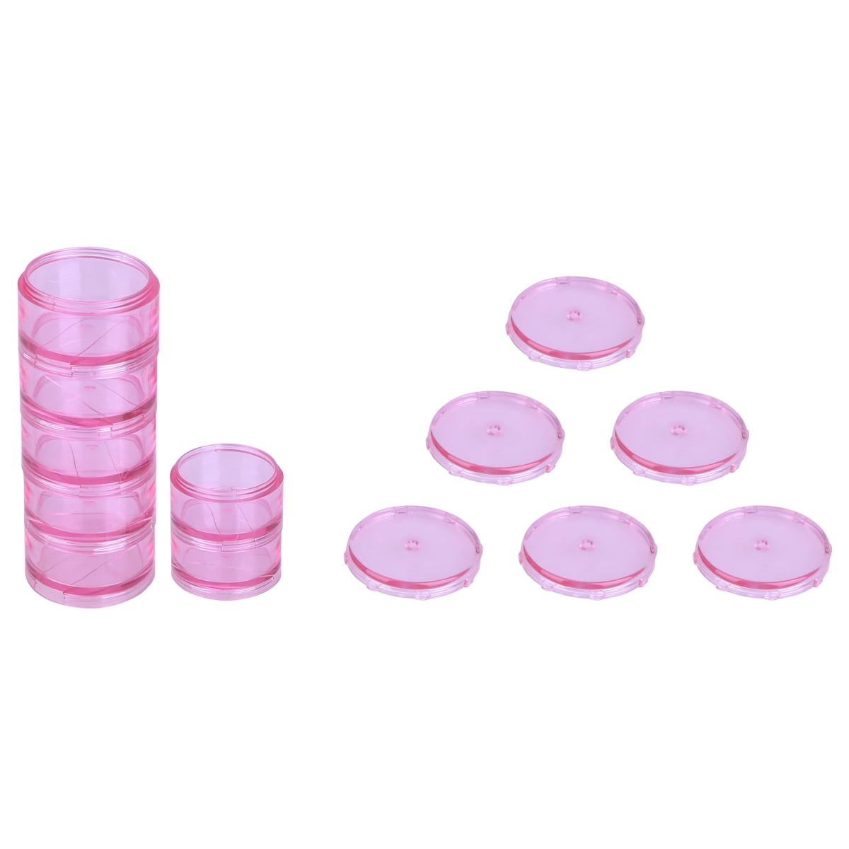 7 Days Clear Stackable Pill Box Portable Mini Sealed Pill Organizer ...