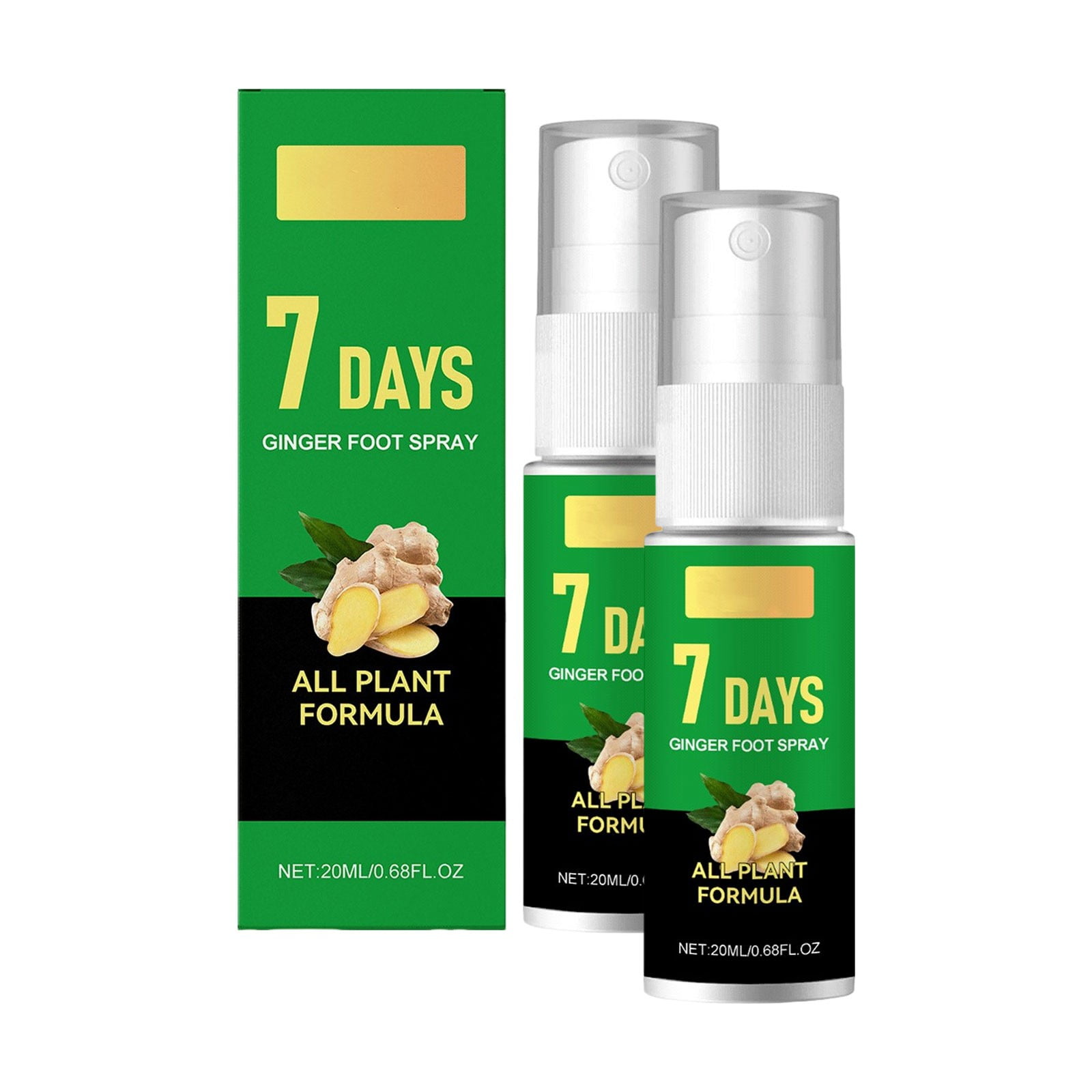 7 Days Ginger Foot Spray - Odor Control & Callus Care, Natural Ginger ...