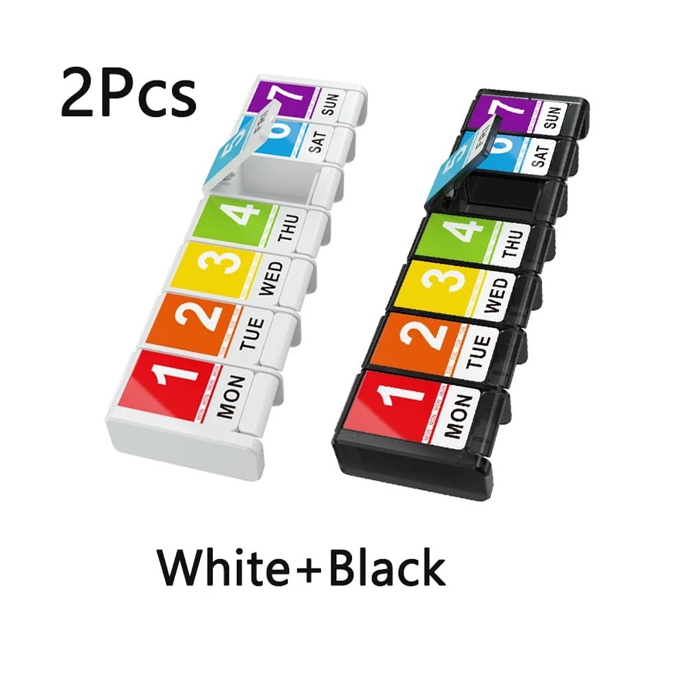 7 Days Medicine Box Tablet Dispenser Organizer Pill Box Splitters ...