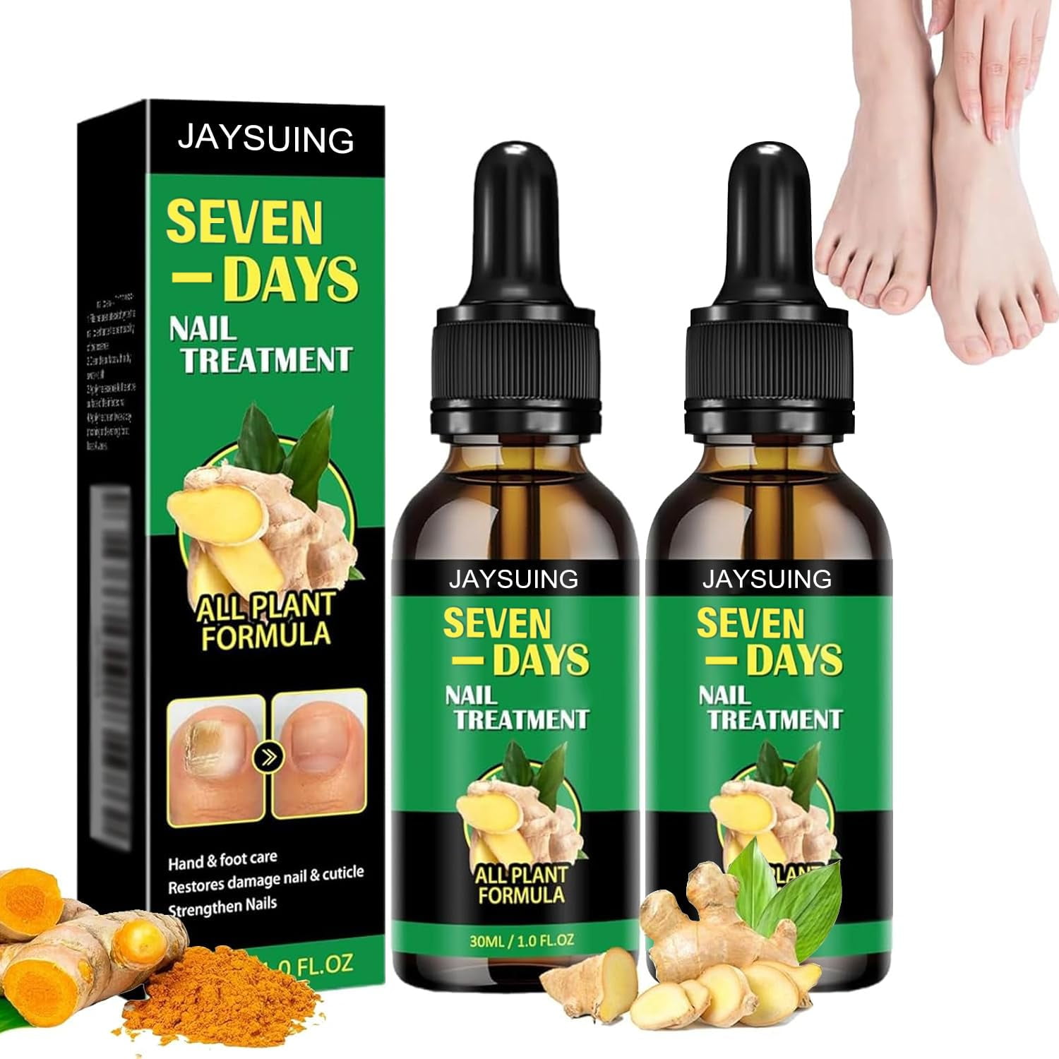 7 Days Nail Treatment,7 Days Ginger Nail Treatment, Multi-Purpose Nail ...
