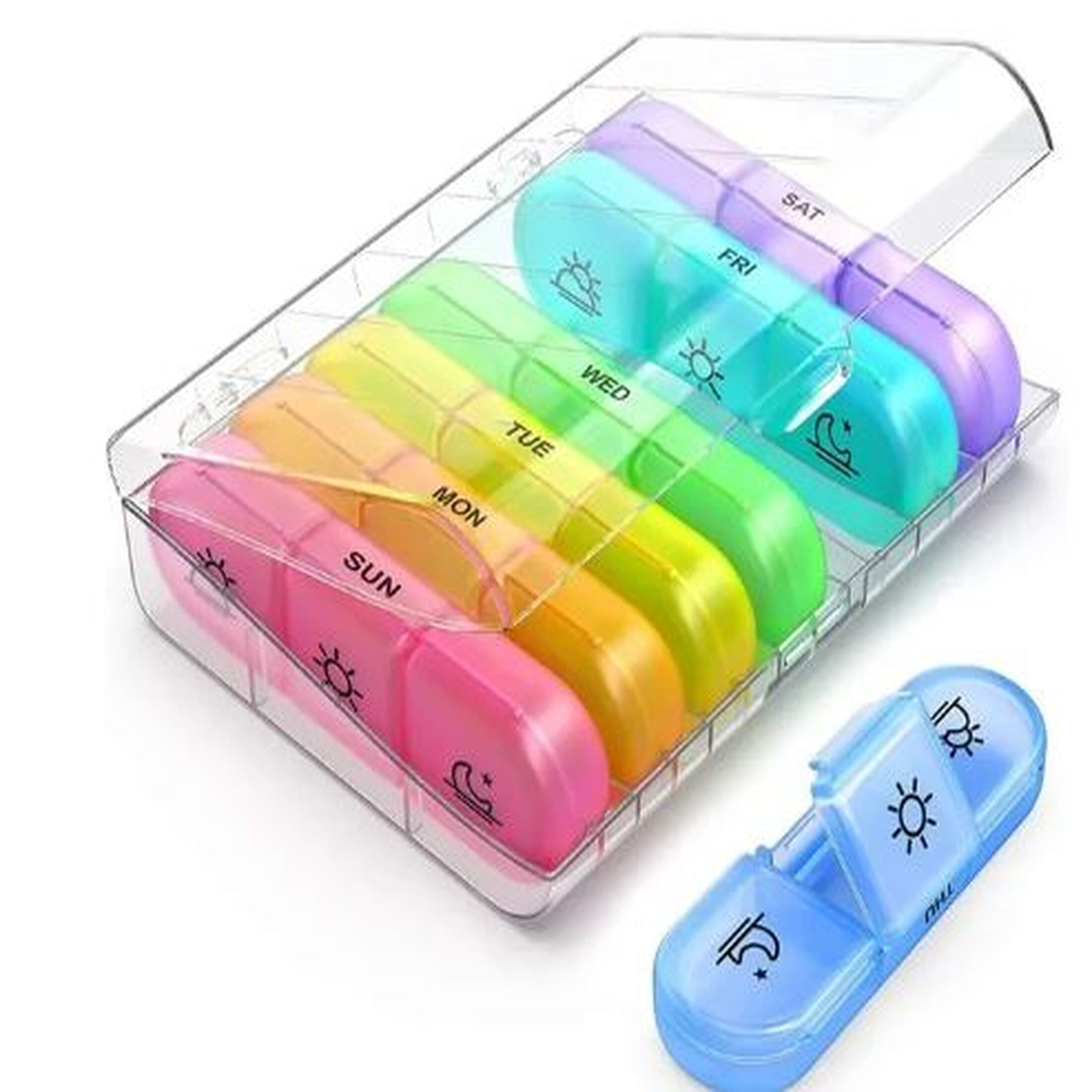 7 Days Pill Medicine Box Weekly Tablet Holder Storage Organizer ...