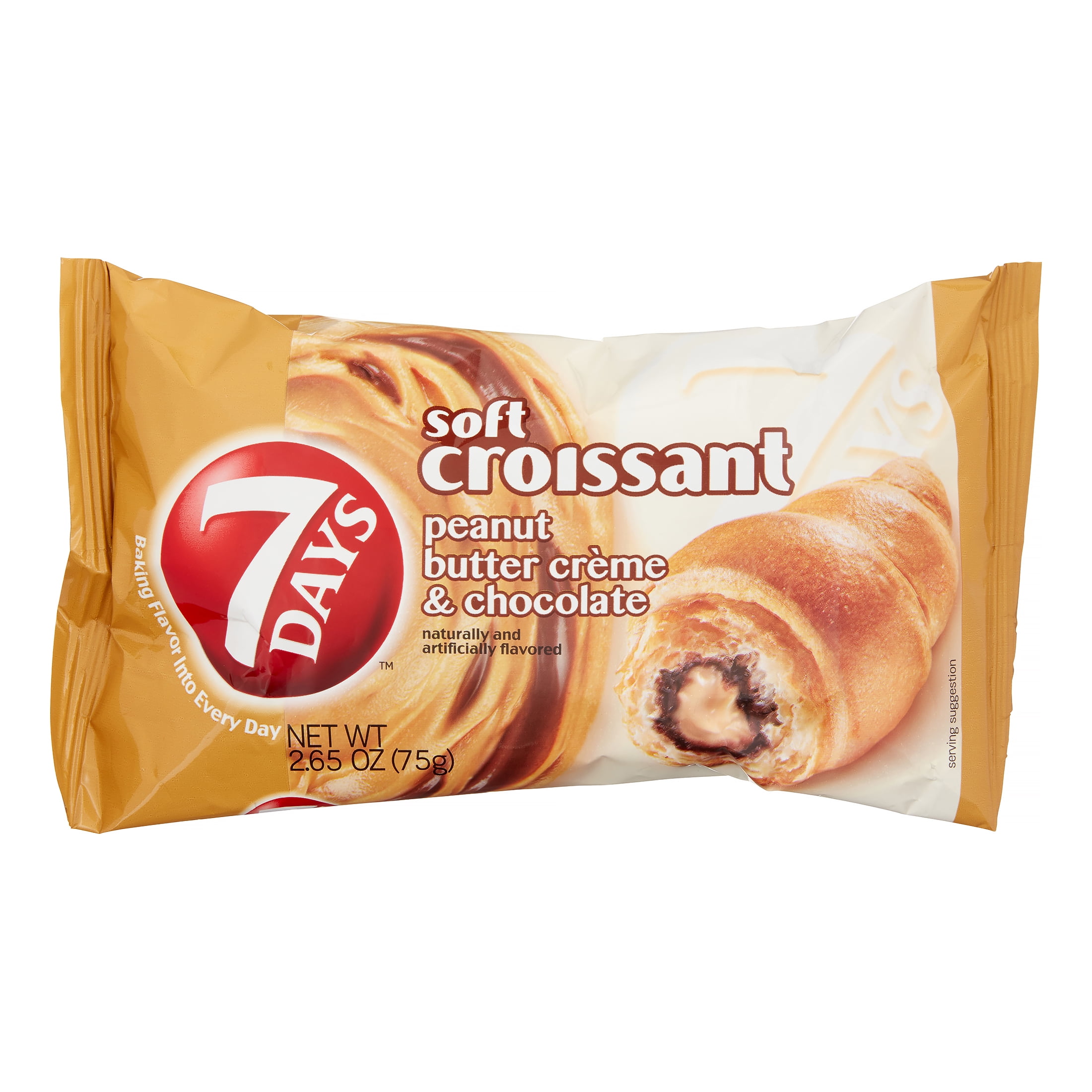 7 Days Soft Croissant Peanut Butter & Chocolate 2.65oz - Walmart.com