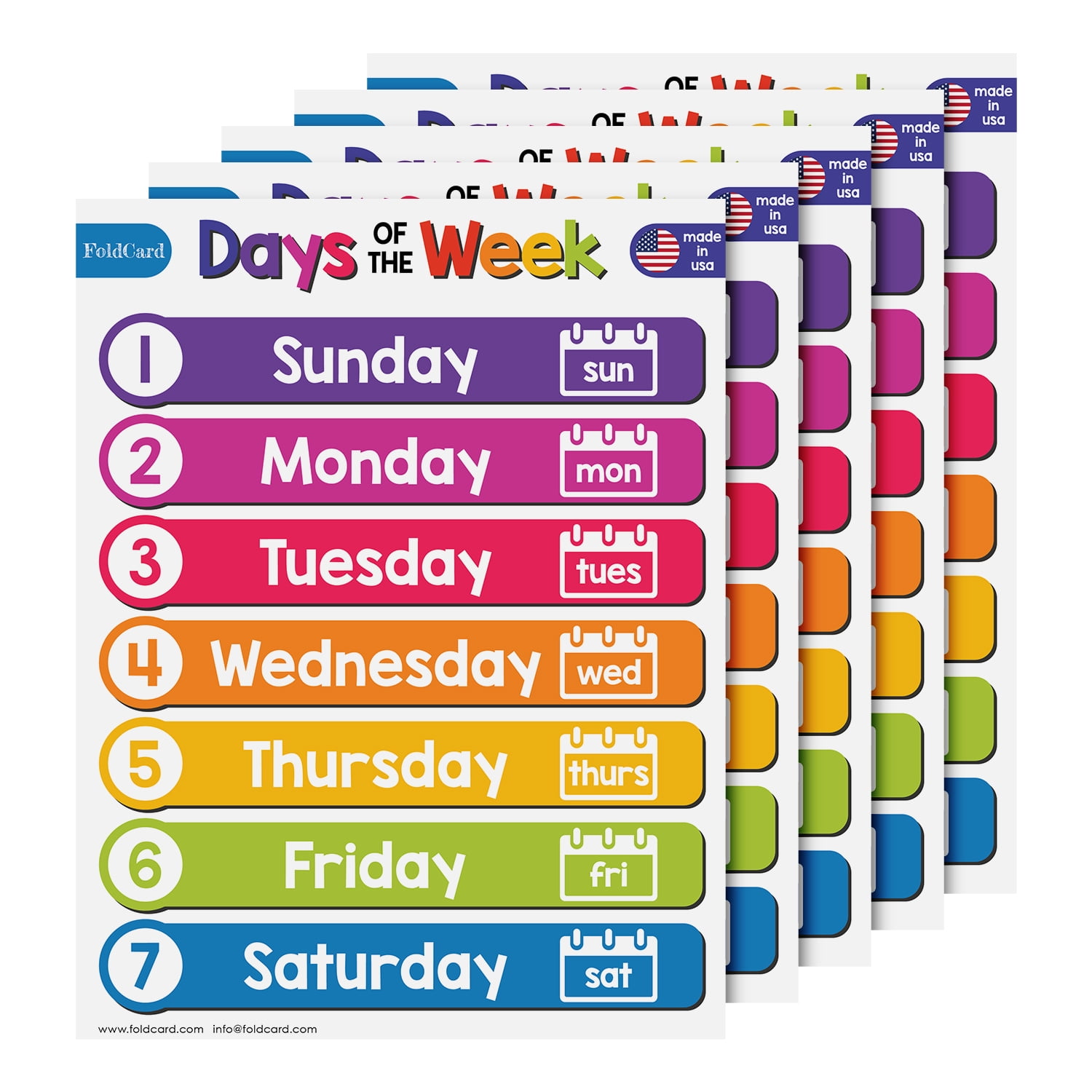 7 Days of the Week Chart for Preschool to Grade 1 Kids – Bright ...
