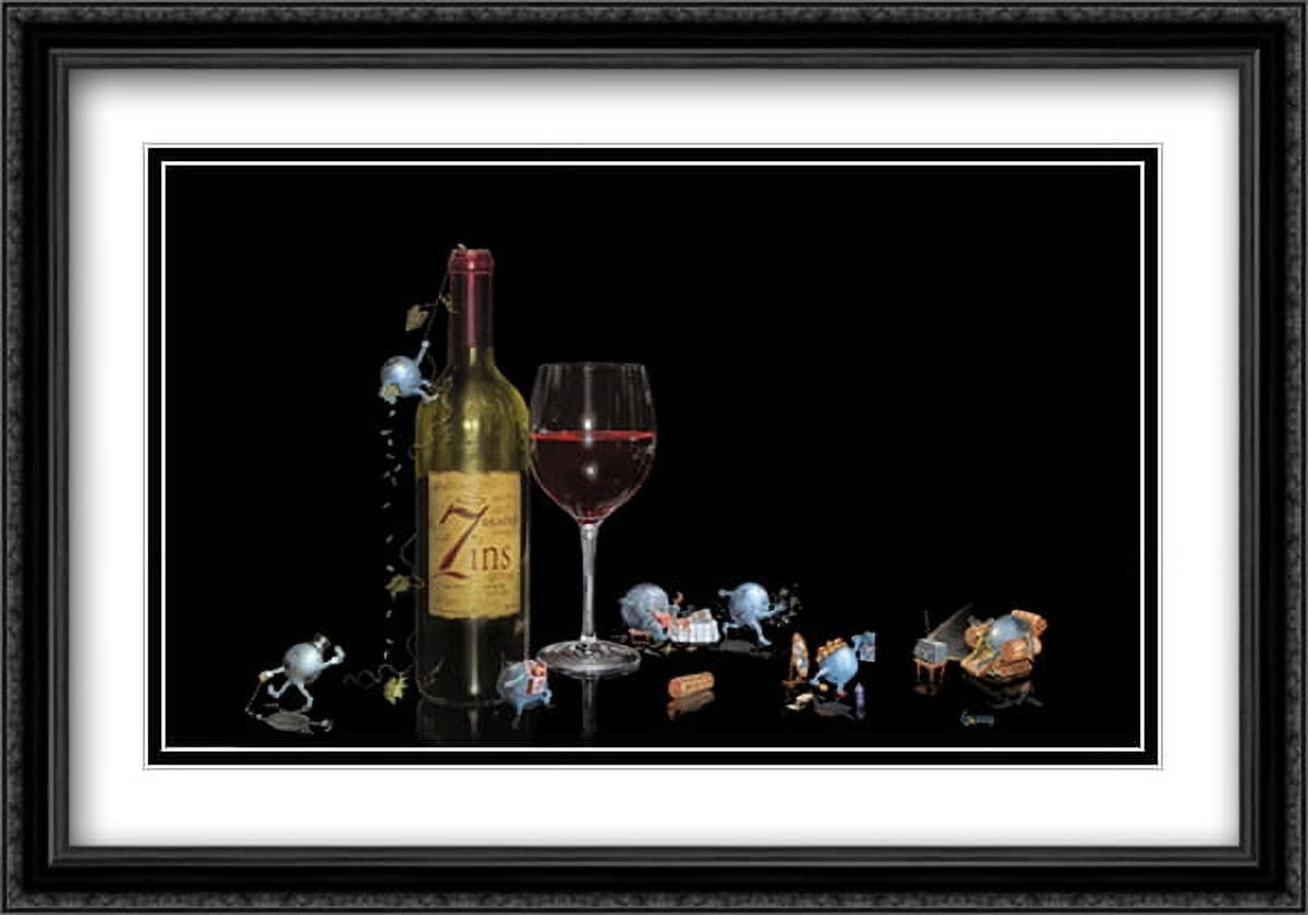 7 Deadly Zins 2x Matted 34x28 Large Black Ornate Framed Art Print by ...