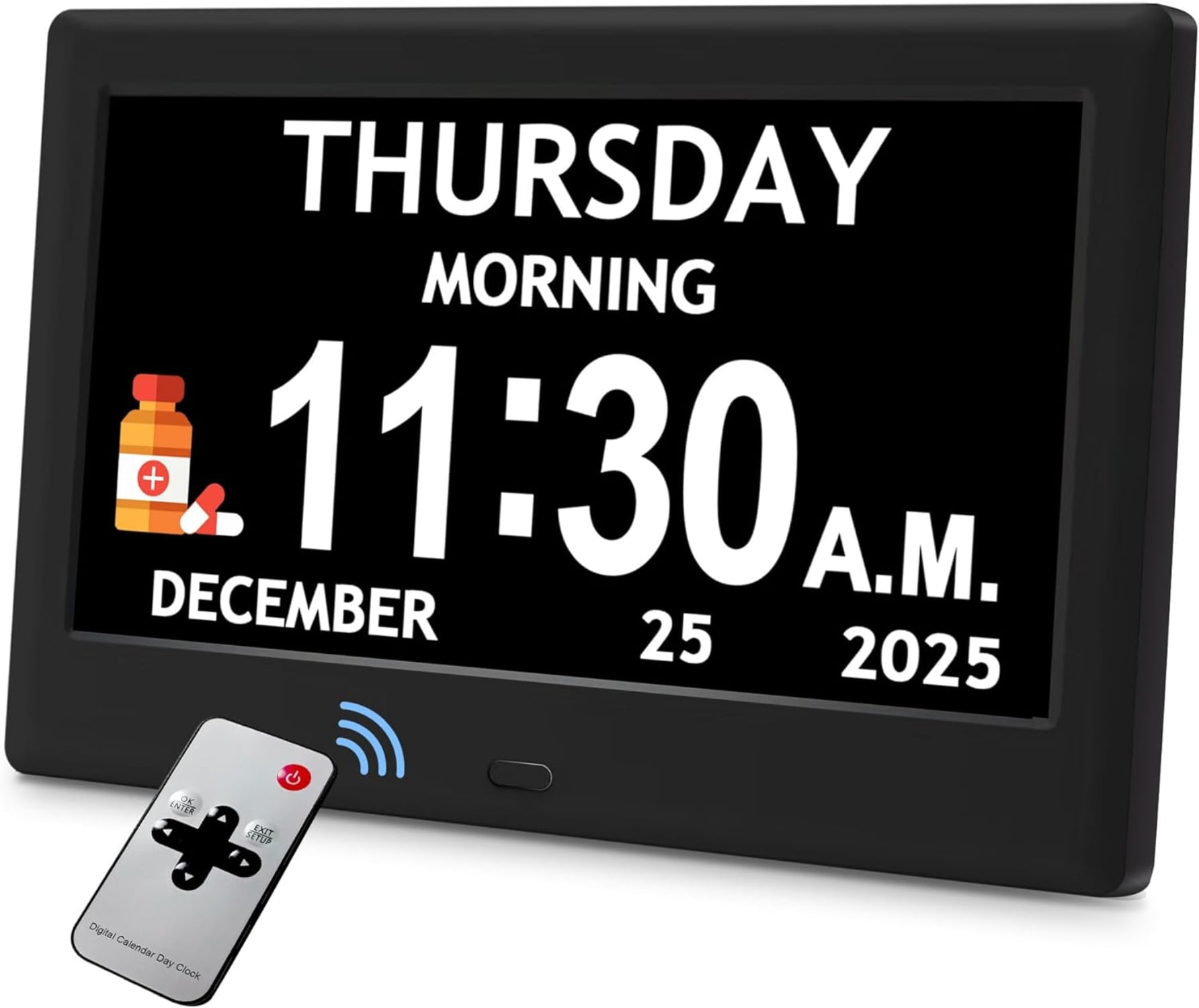 7'' Dementia Clock For Seniors, Large Display Digital Clock With Date ...