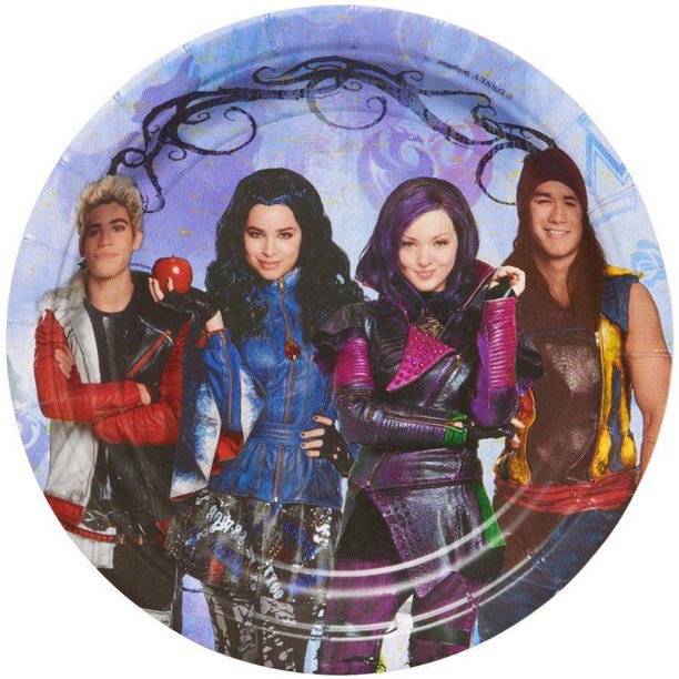 7" Descendants Round Party Plate, 8ct - Walmart.com