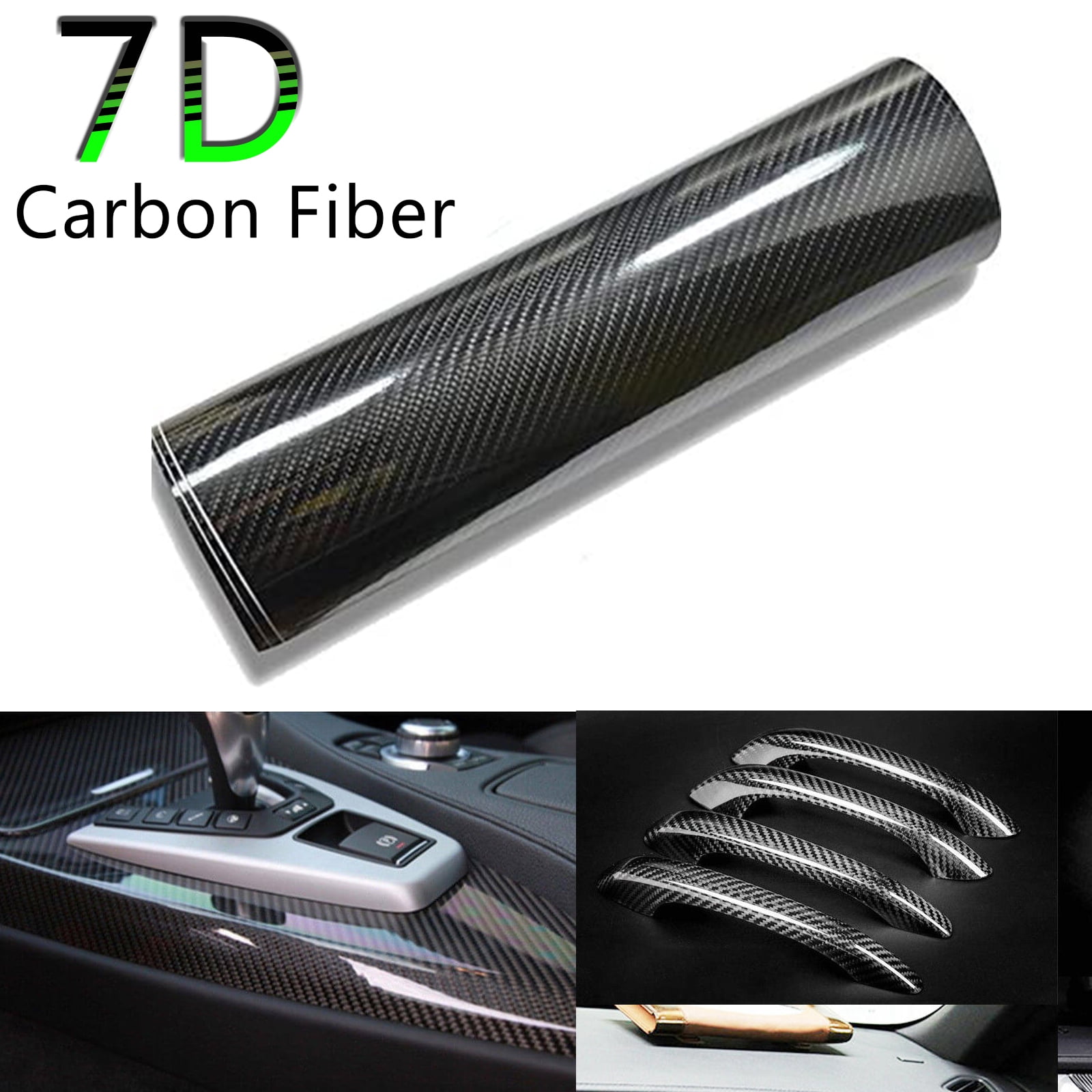 7 Diagonal Carbon Fibre Vinyl Wrap Sheet Film Sticker Car wrap air ...