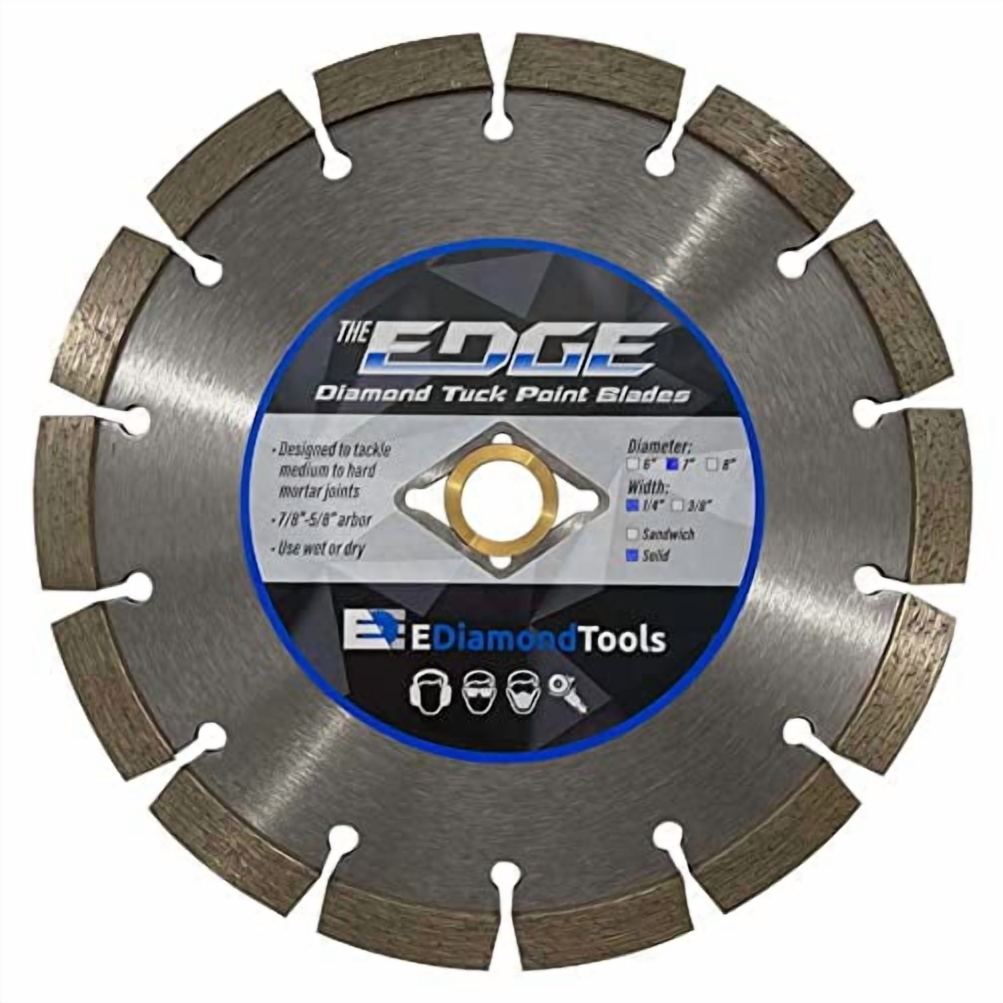7" Diamond Tuck Point Blade for Mortar Joint Removal, Single Blade, 1/4 ...