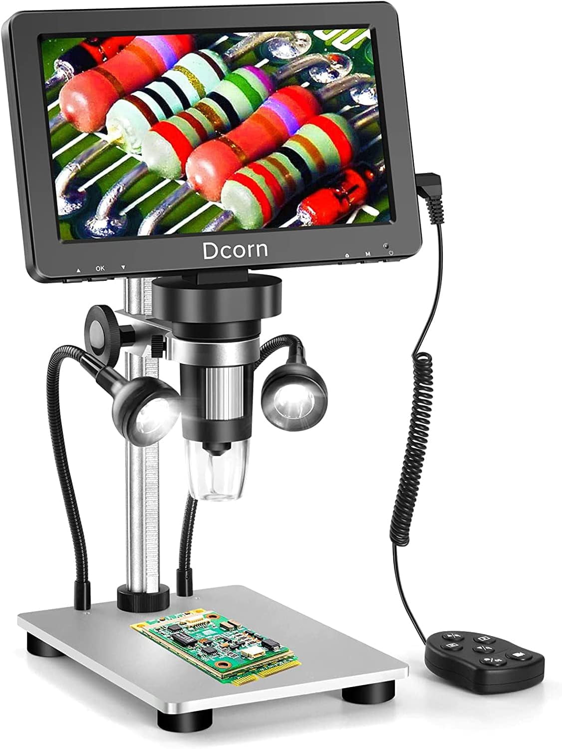 7'' Digital Microscope 1200X, 12MP 1080P Photo/Video Microscope for ...