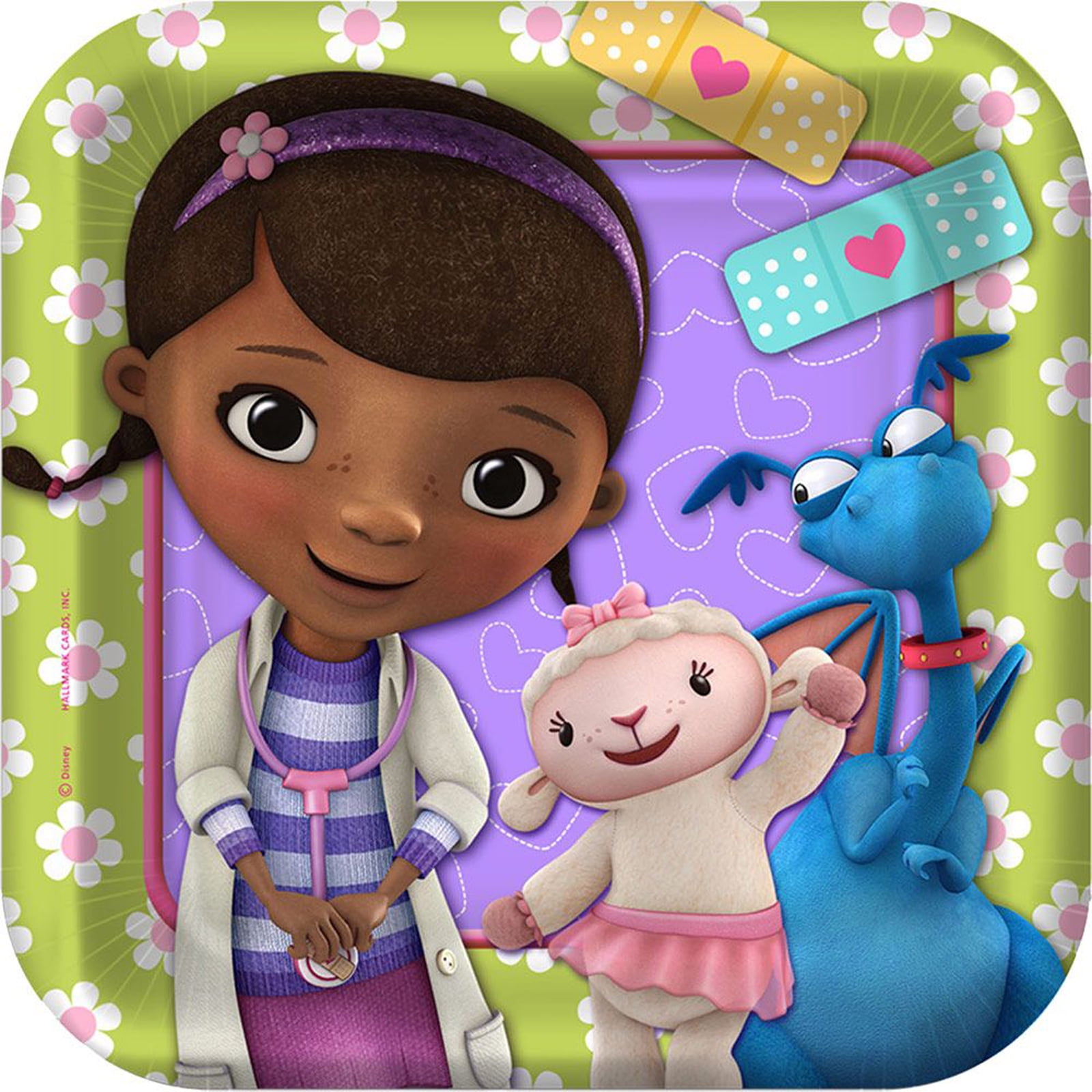 7" Doc McStuffins Square Paper Party Plate, 8ct - Walmart.com