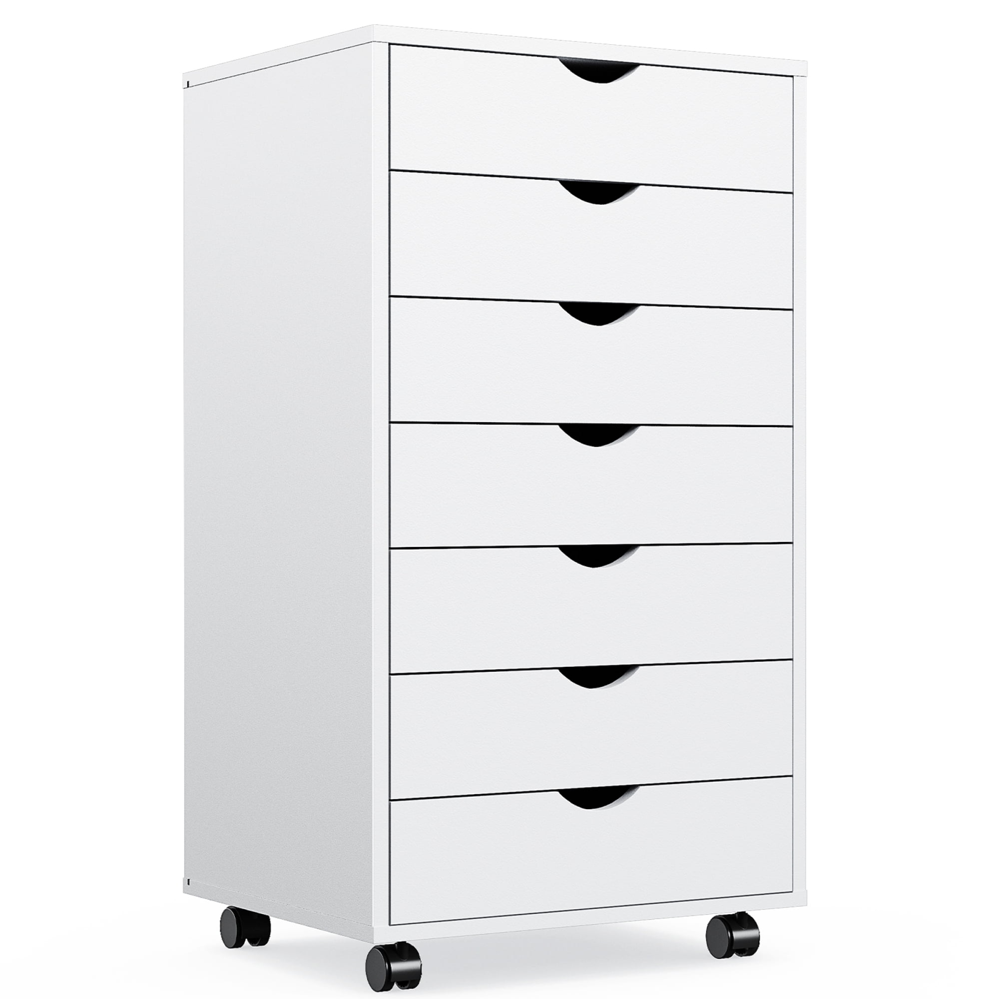 7 Drawer Chest - Storage Cabinets with Wheels Dressers Wood Dresser ...