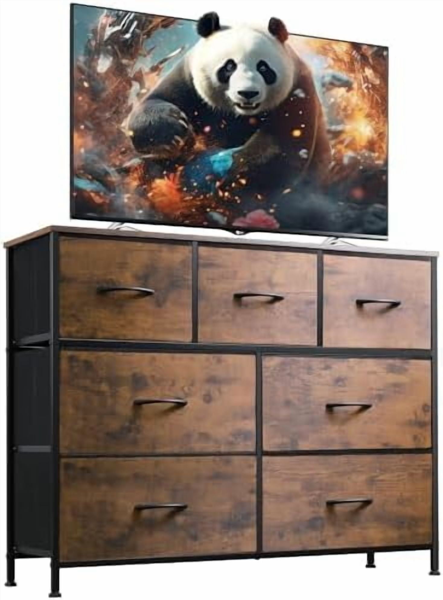 7 Drawer Dresser TV Stand, Entertainment Center, Media Console Table ...