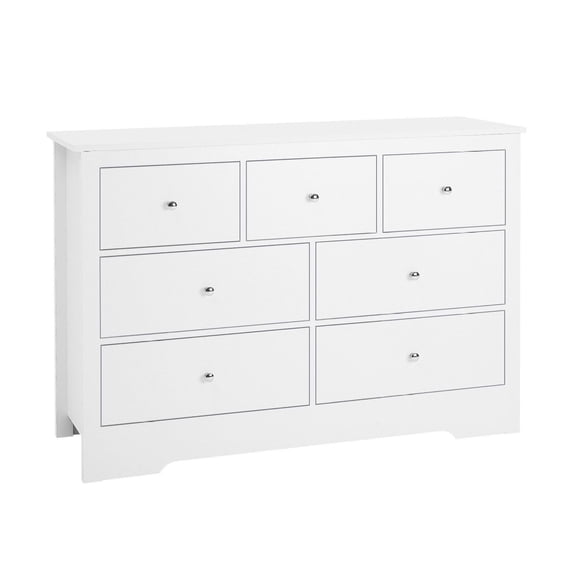 7 Drawer Dresser - Wooden Chest of Drawers, Modern Minimalist Storage ...