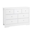 7 Drawer Dresser - Wooden Chest of Drawers, Modern Minimalist Storage ...