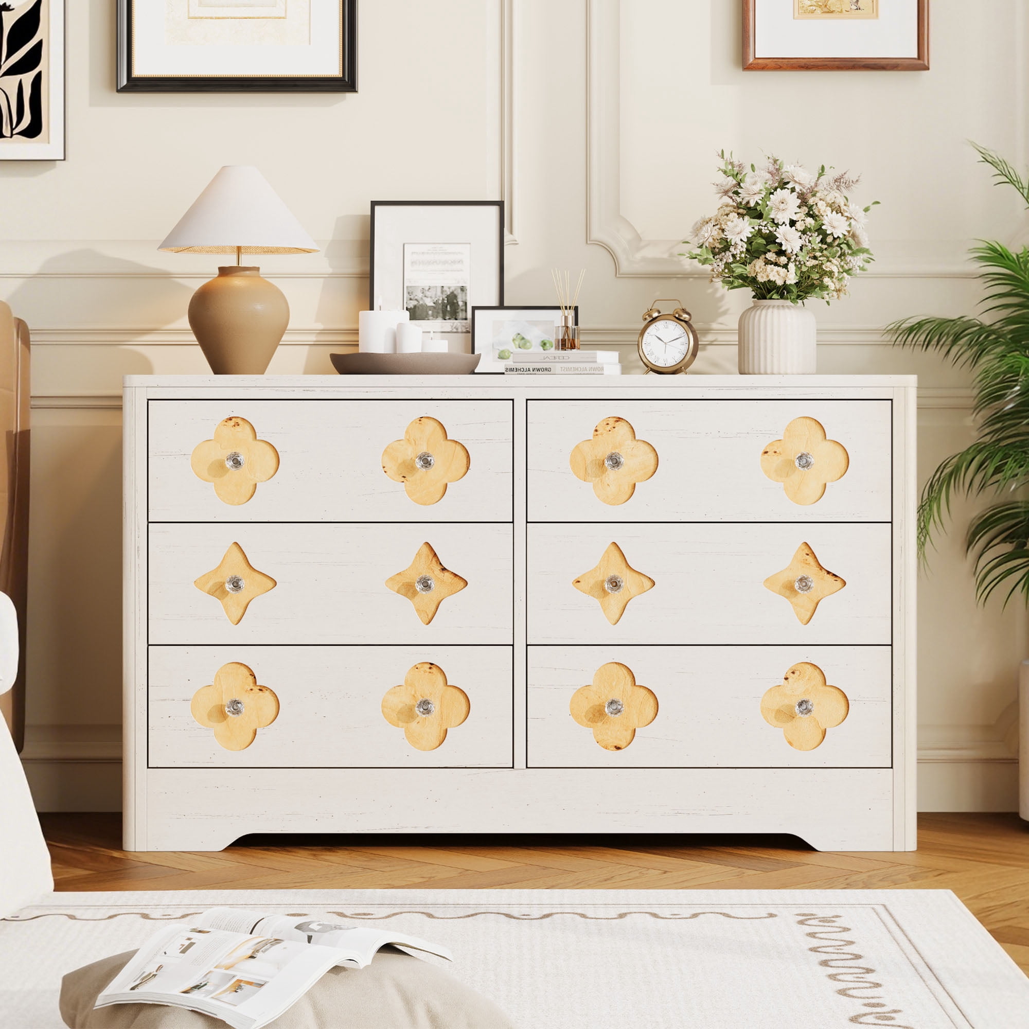 7 Drawer Dresser for Bedroom, 54'' Wide Dresser, Chest of Drawers ...