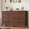 7 Drawer Dresser for Bedroom, Modern Storage Chest with Smooth Drawers ...