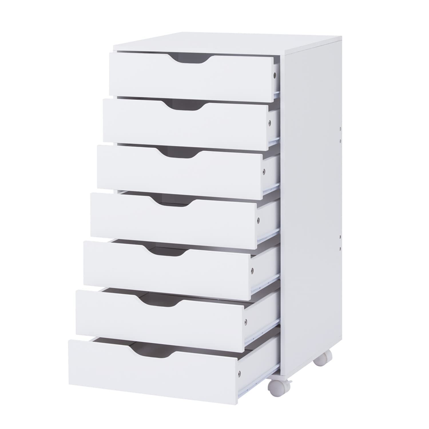 7 Drawer Dresser for Bedroom Stylish Tall Dressers with Wheels Storage ...