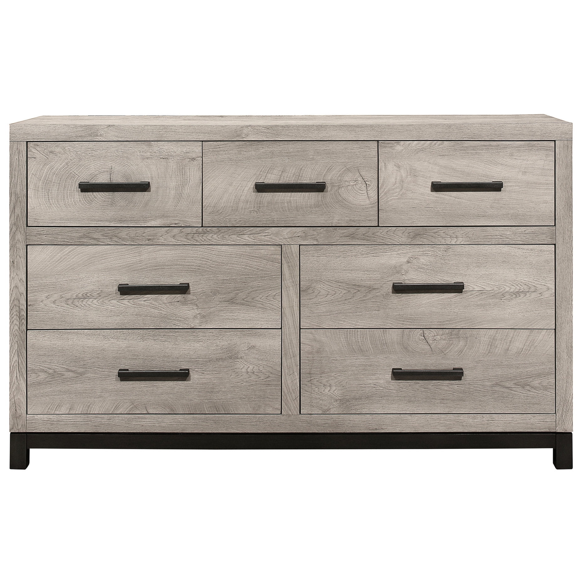 7-Drawer Dresser for Bedroom Use | Two-Tone Gray Aesthetic | Melamine and Engineered Wood ...