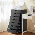 7 Drawer Mobile File Cabinet with Wheels, Under Desk Storage Organizer ...