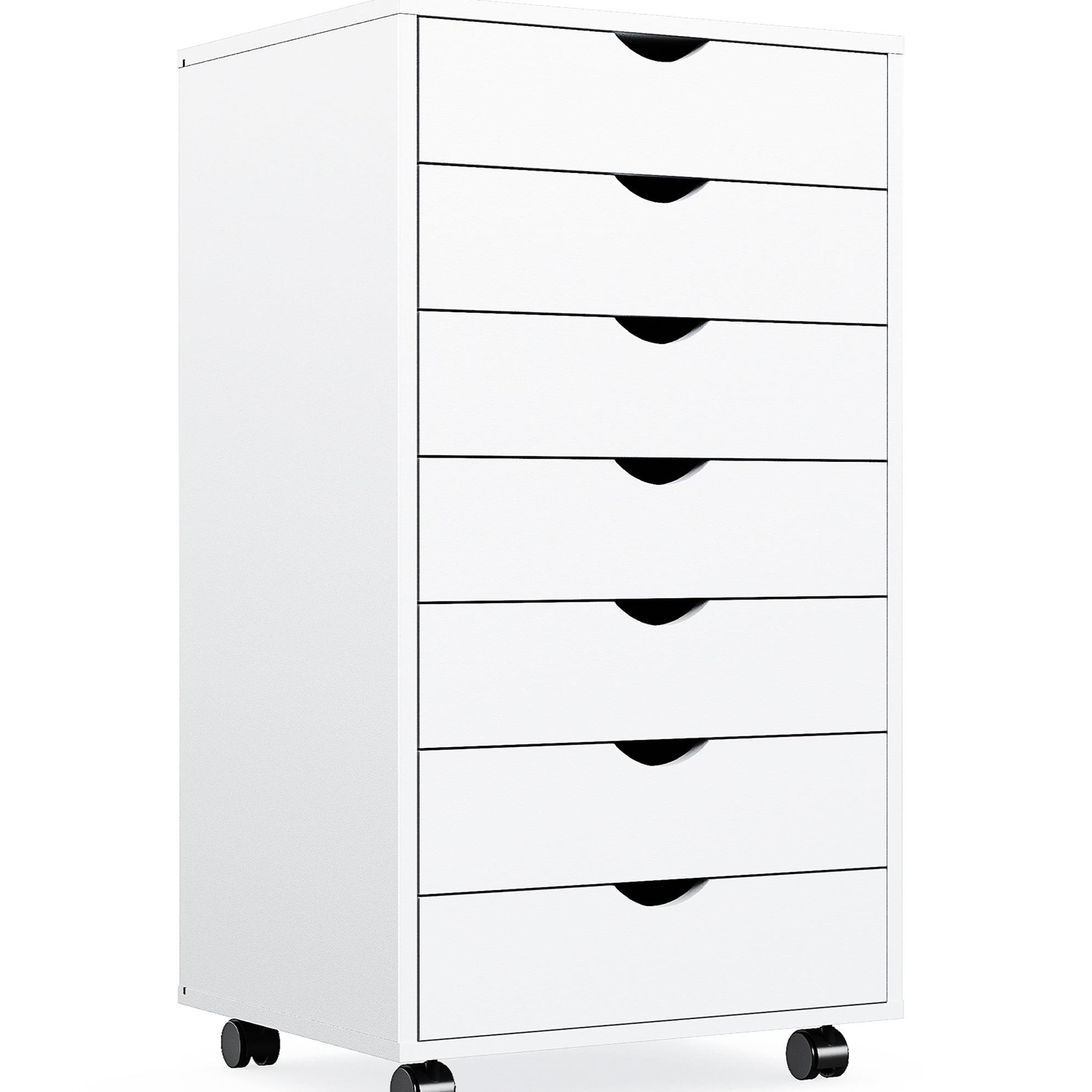 7 Drawer Mobile Storage Dresser - Keep Your Items In White Organizer ...