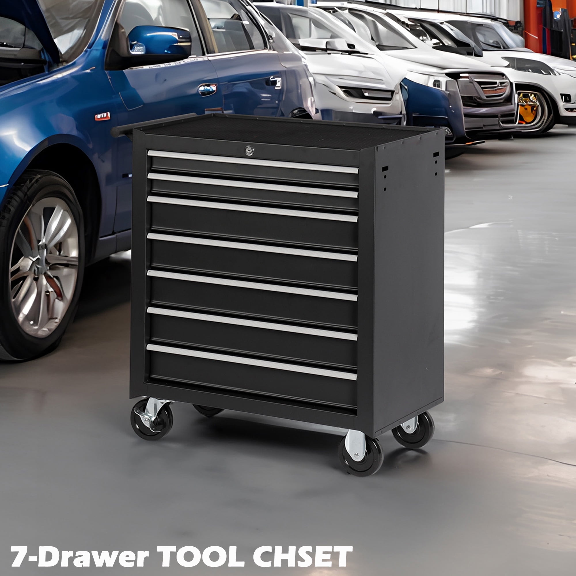 Seizeen 7-Drawer Rolling Tool Chest, Metal Tool Box Organizer with ...