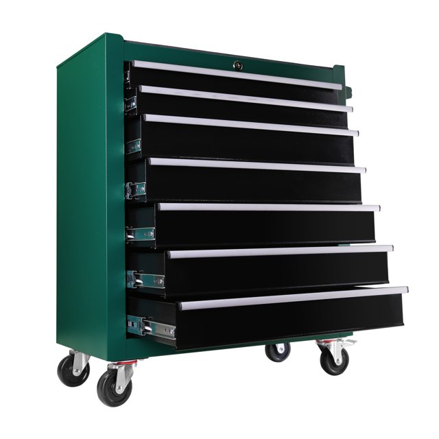 7-Drawer Rolling Tool Cart,Lockable Home Repair Tool Storage Organizer,Rolling Tool Box On ...