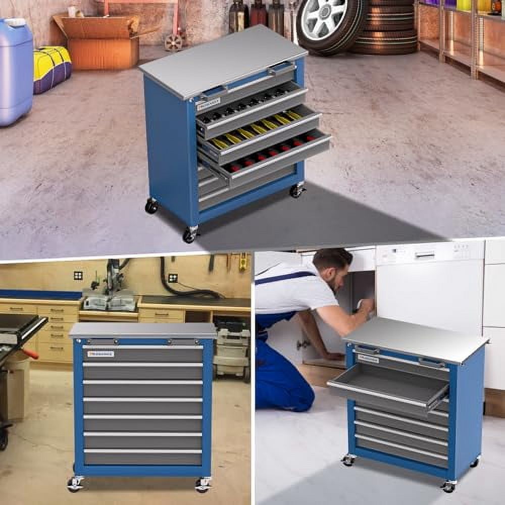 7-Drawer Rolling Tool Chest with Key Locking System,Tool Chest with 360 ...